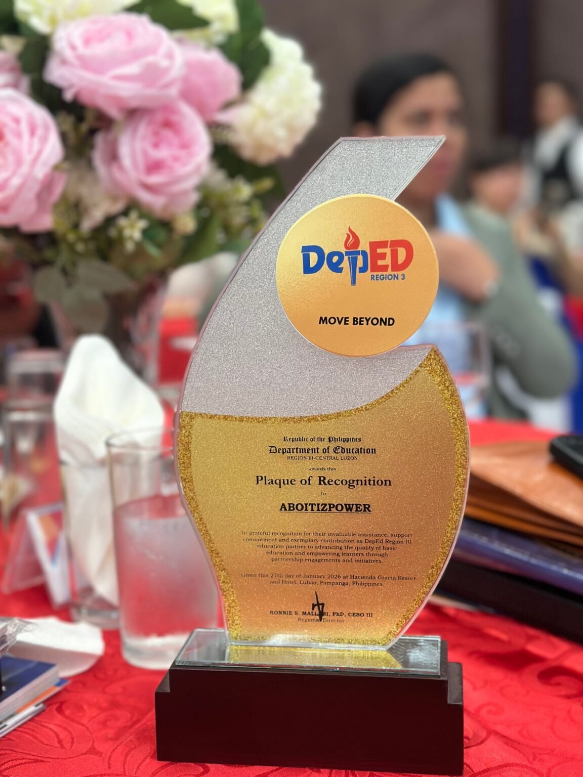 AboitizPower Named Best Stakeholder by DepEd Region III